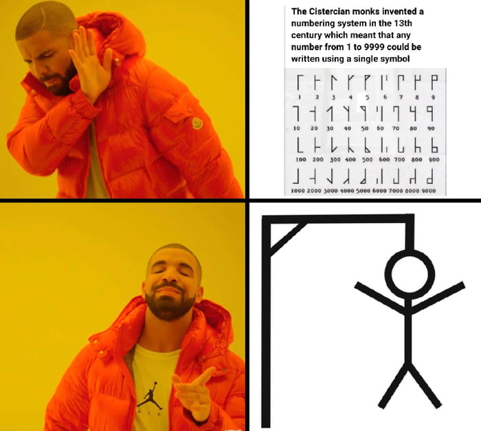 Cistercian monks vs clever moron(me) I can see letters than numbers - 9GAG