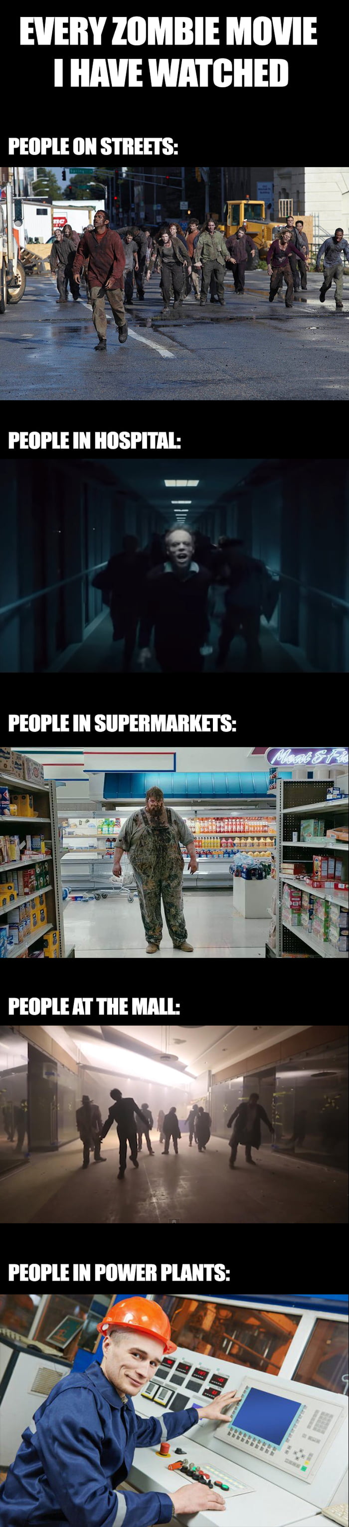 I mean...how do you still get electricity in a zombie apocalypse? - 9GAG