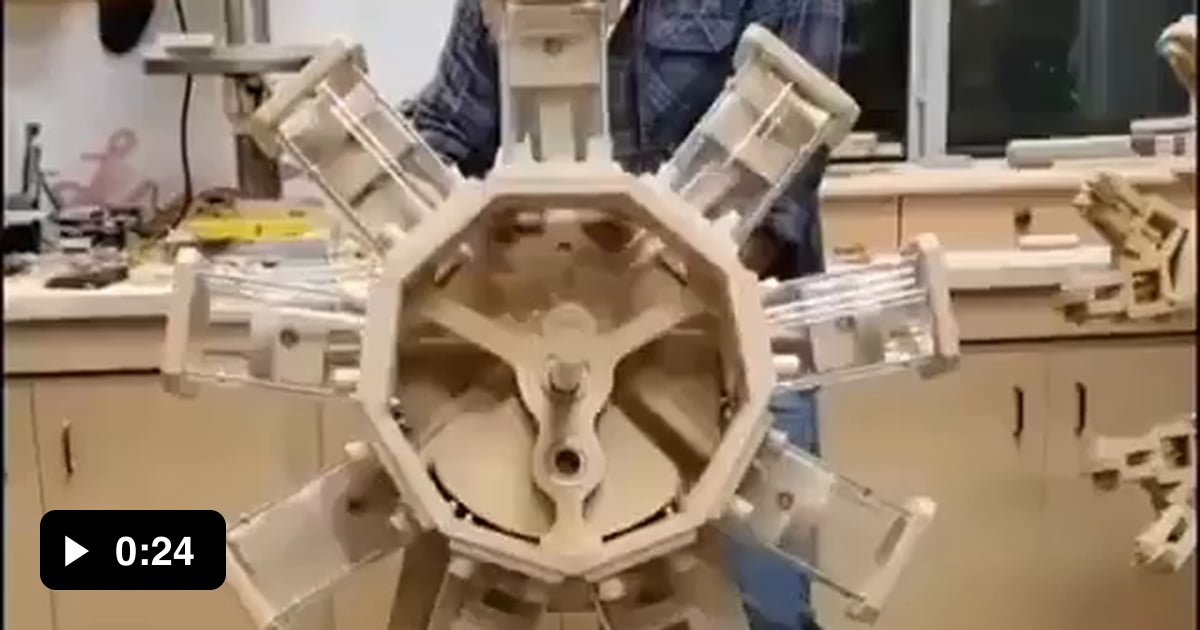 Amazing designs 9 Cylinder Radial Engine - 9GAG