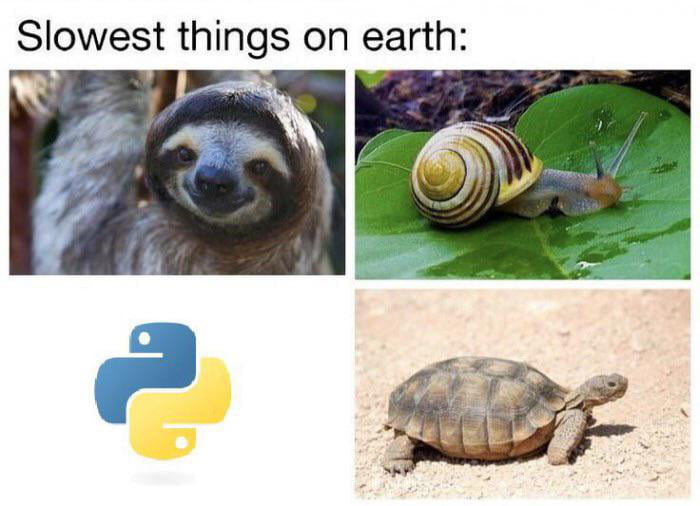 Python vs C++, java, etc - 9GAG