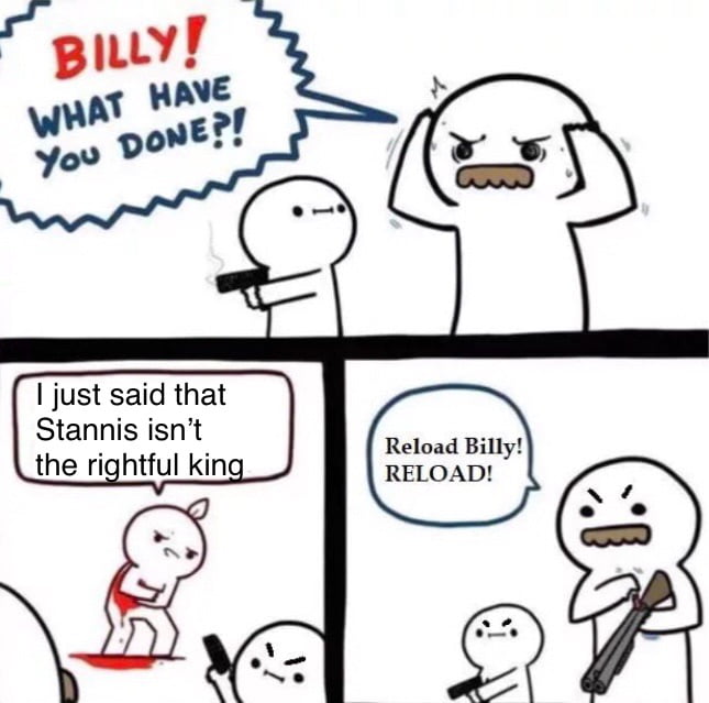 Renly is the youngest Baratheon brother. Joffrey is a lunatic c**t born ...