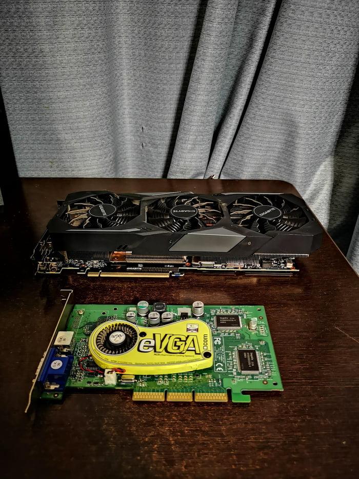 Nvidia GeForce MX 440 (2002) & RTX 2080 Super (2019) - 9GAG