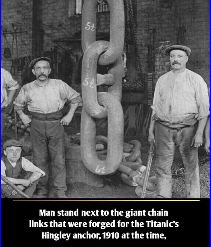 The Size Of The Chains The Titanic Used - 9GAG