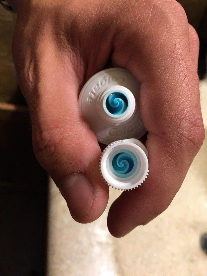 This beautiful toothpaste swirl - 9GAG