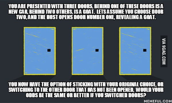 Monty Hall Problem - 9GAG