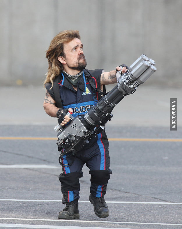Peter Dinklage in the movie PIXELS... Well, euhm... it's different I ...