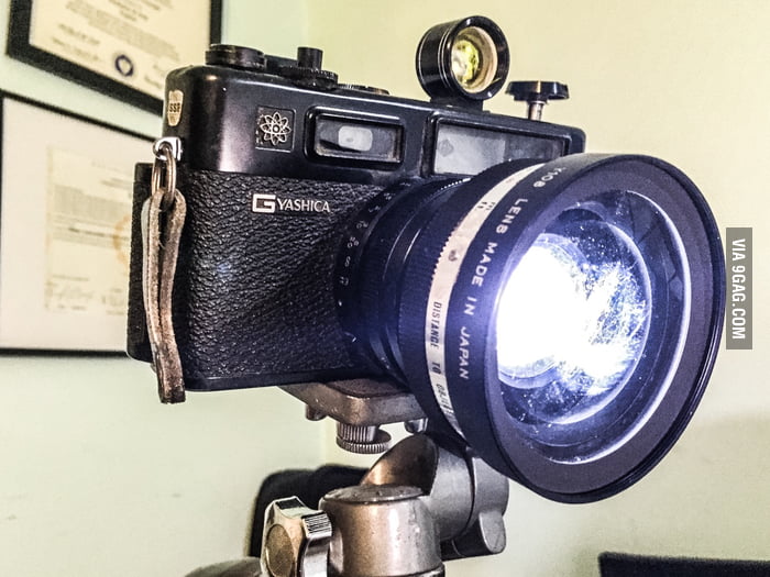 Made this cool old camera into a lamp! - 9GAG