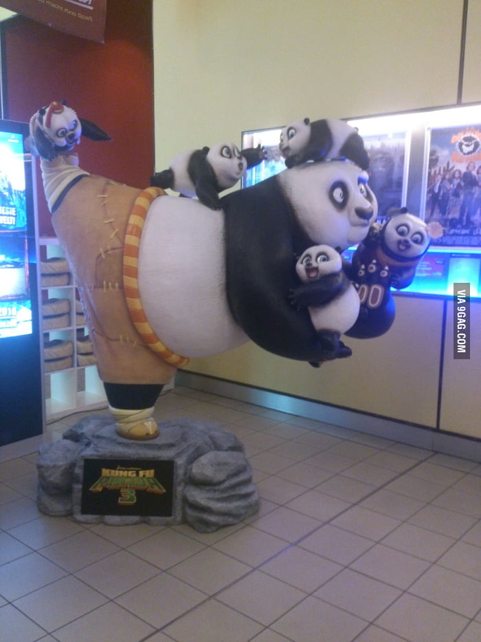 Kung fu panda statue in our local cinema - 9GAG