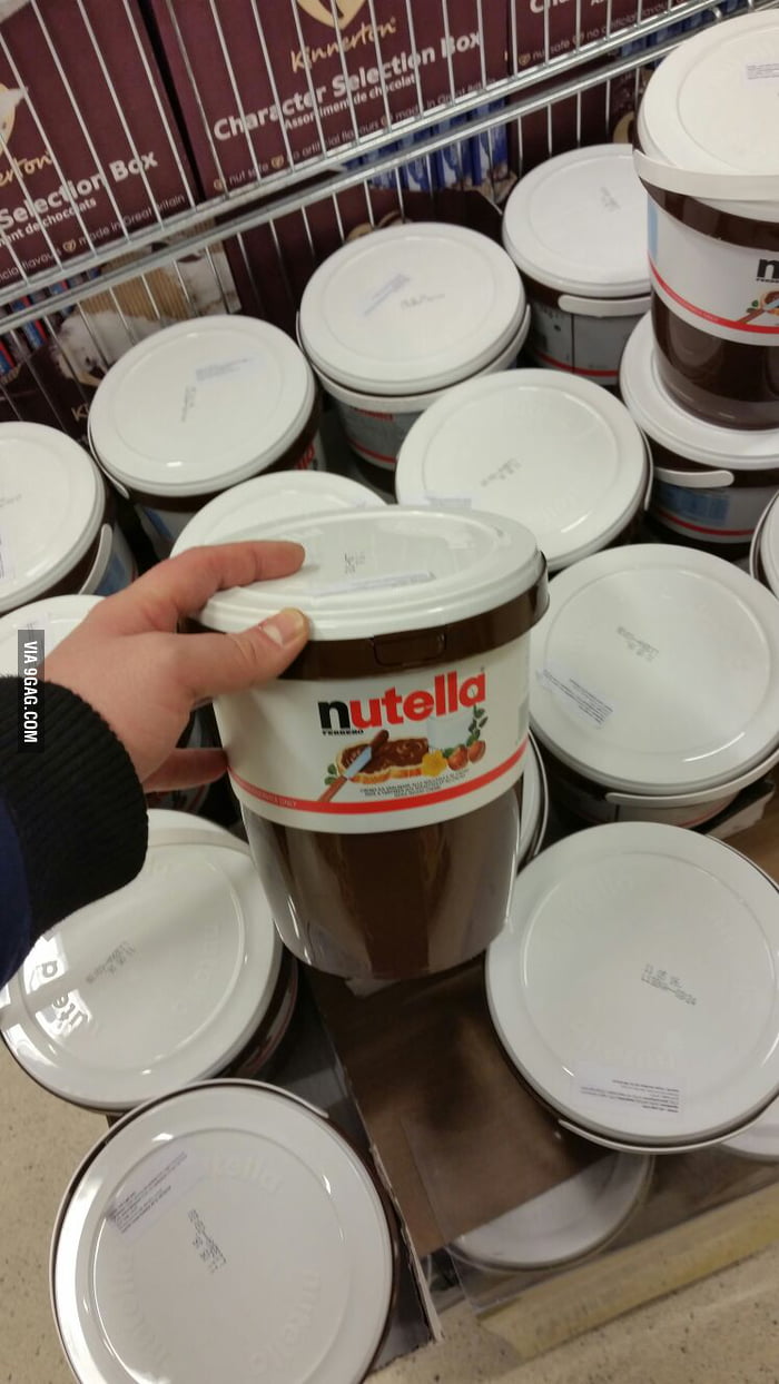 3kg Nutella buckets! Hell yeah! - 9GAG