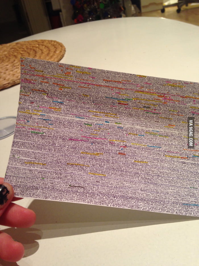 One 6X4' note card allowed for my final exam. - 9GAG