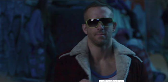 In Deadpool (2016) Wade Wilson briefly wears yellow wraparound ...