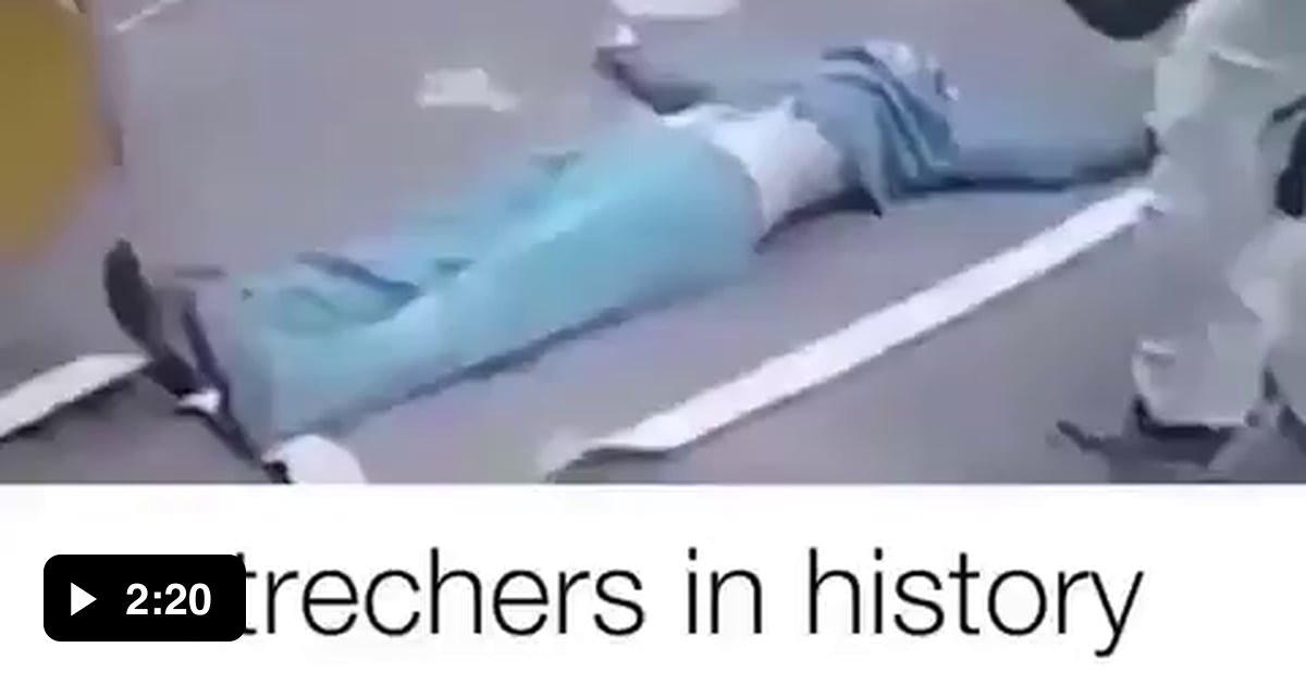 Don't know who's more embarrassed here, the person on the stretcher or ...