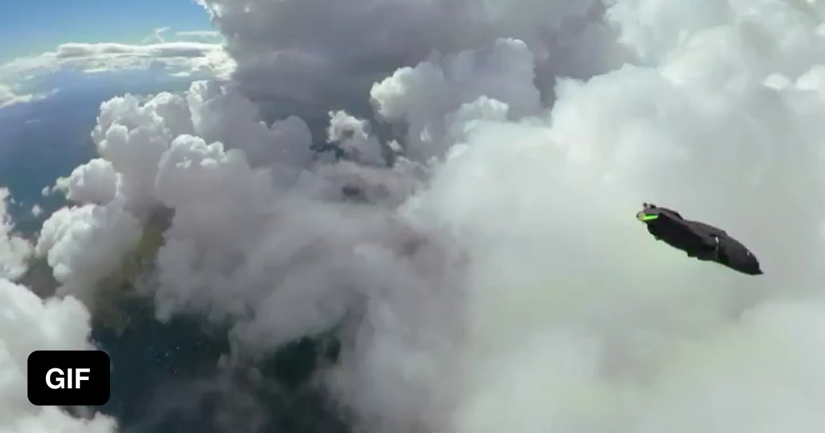 Going skydiving through clouds. - 9GAG
