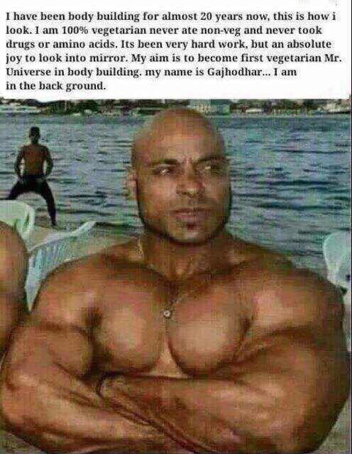 Vegetarian bodybuilder - 9GAG