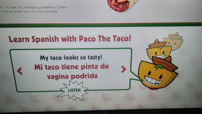 Spanish with paco the taco (gta5 website) - 9GAG
