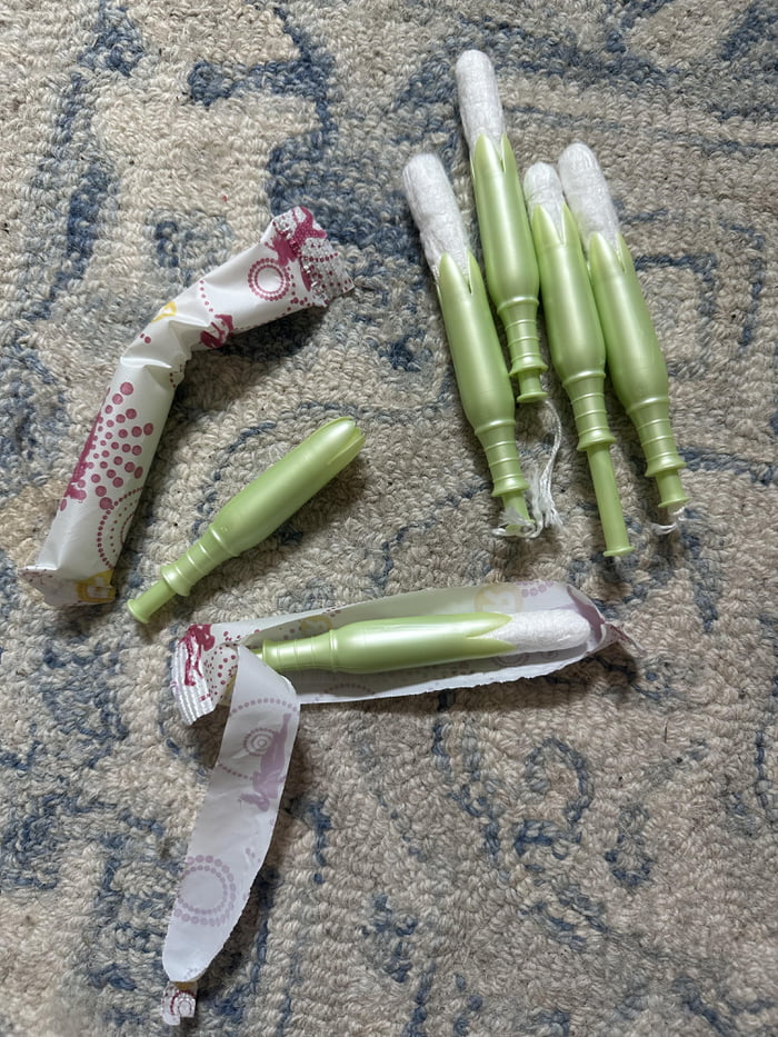 Entire box of unusable tampons - 9GAG