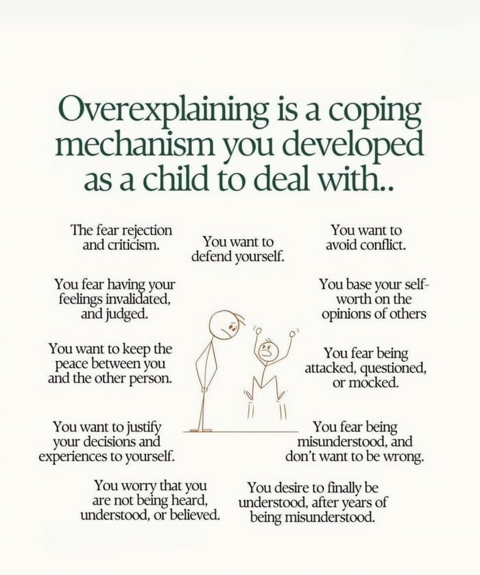 A cool guide of why you over explain. - 9GAG