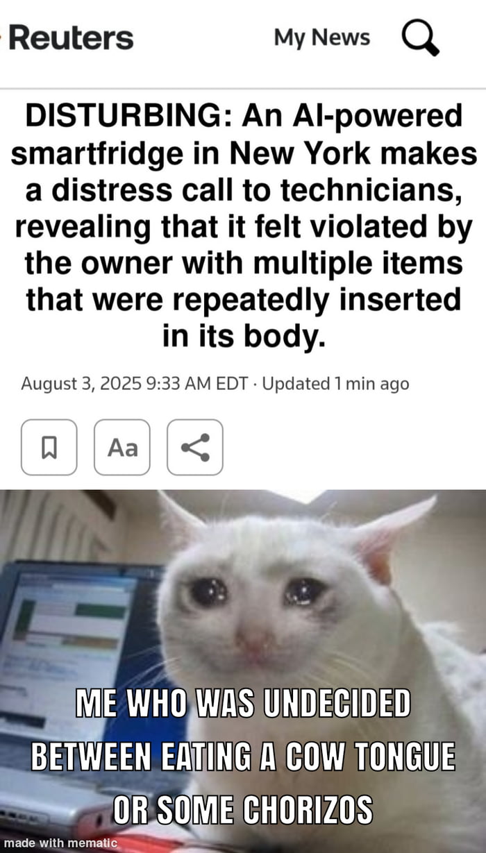 Imagine being canceled by a fridge - 9GAG