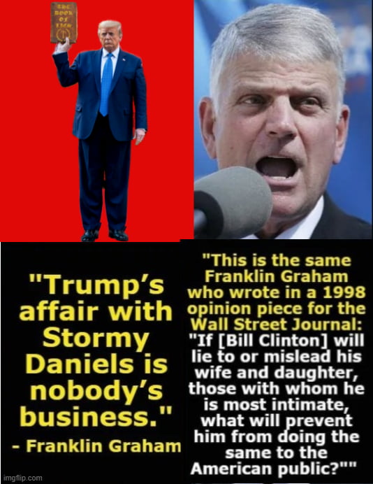 Does he actually have principles that guide how he judges people's character ? Nah he just lies ...