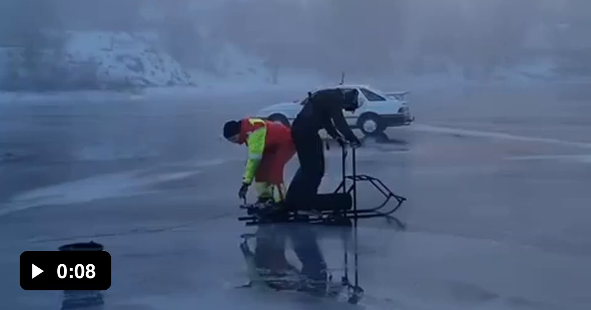 Jet-powered sled takes off into the sky - 9GAG