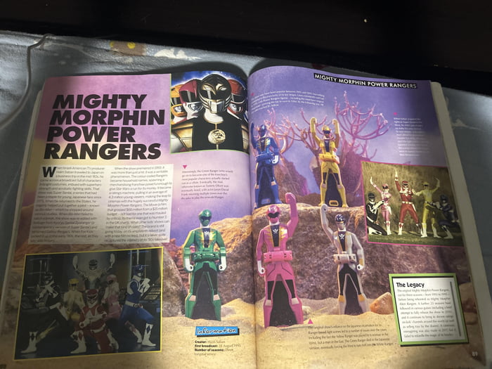 This "Ultimate 90's Collection" book uses an image of Power Rangers ...