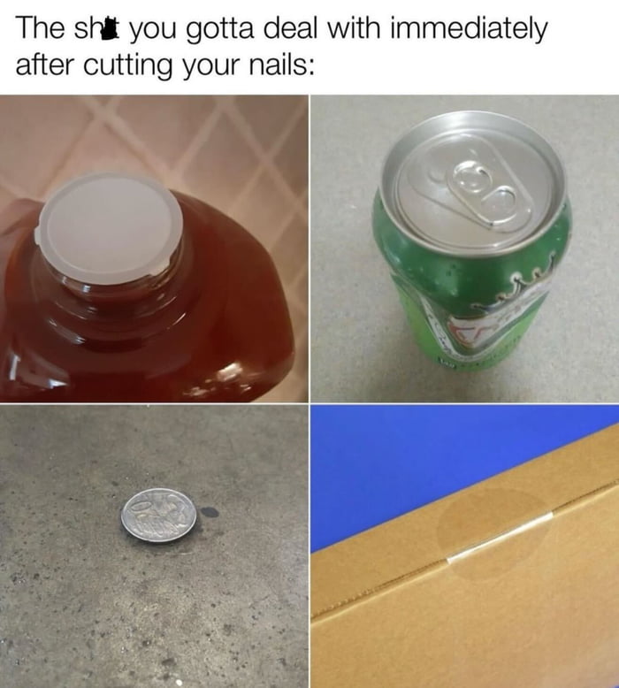 The universal struggle after a fresh trim. - 9GAG