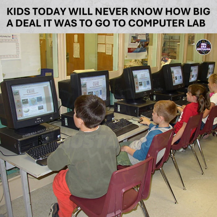 The good old days when computer lab was the highlight of the week - 9GAG
