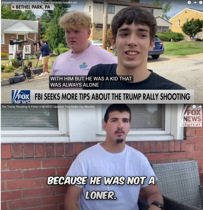 Two classmates of Thomas Crooks saying completely opposite things - the ...