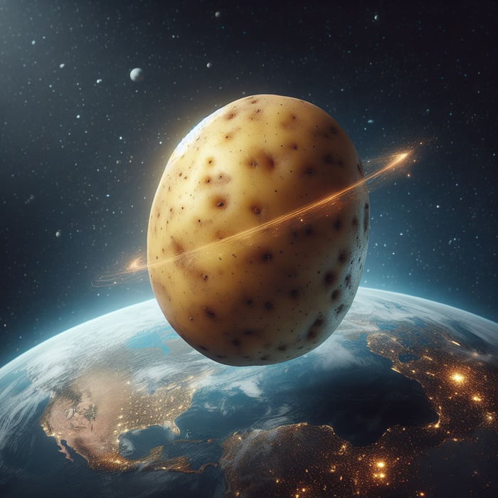 This is space potato, the final boss on the longest of posts. - 9GAG