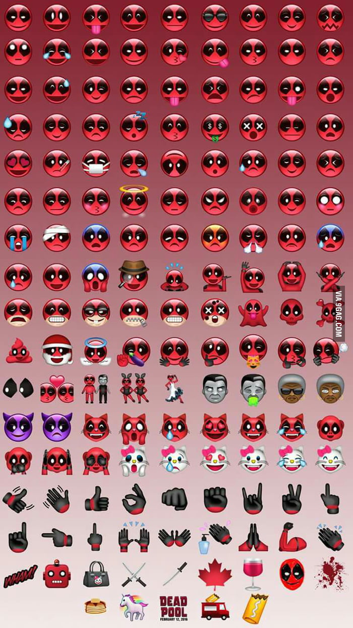 Deadpool Emoticons *-* - 9GAG