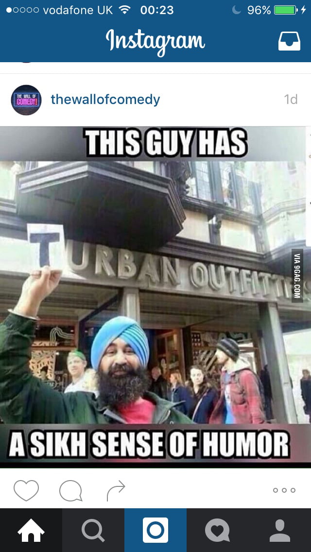 This guy has a Sikh sense of humour - 9GAG