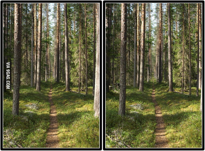 Just find the right spot, cross your eyes and, TADAA MAGIC!! - 9GAG