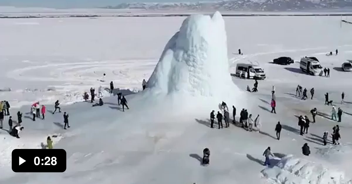 45-foot 'ice volcano' has formed in Kazakhstan and it's even erupting ...