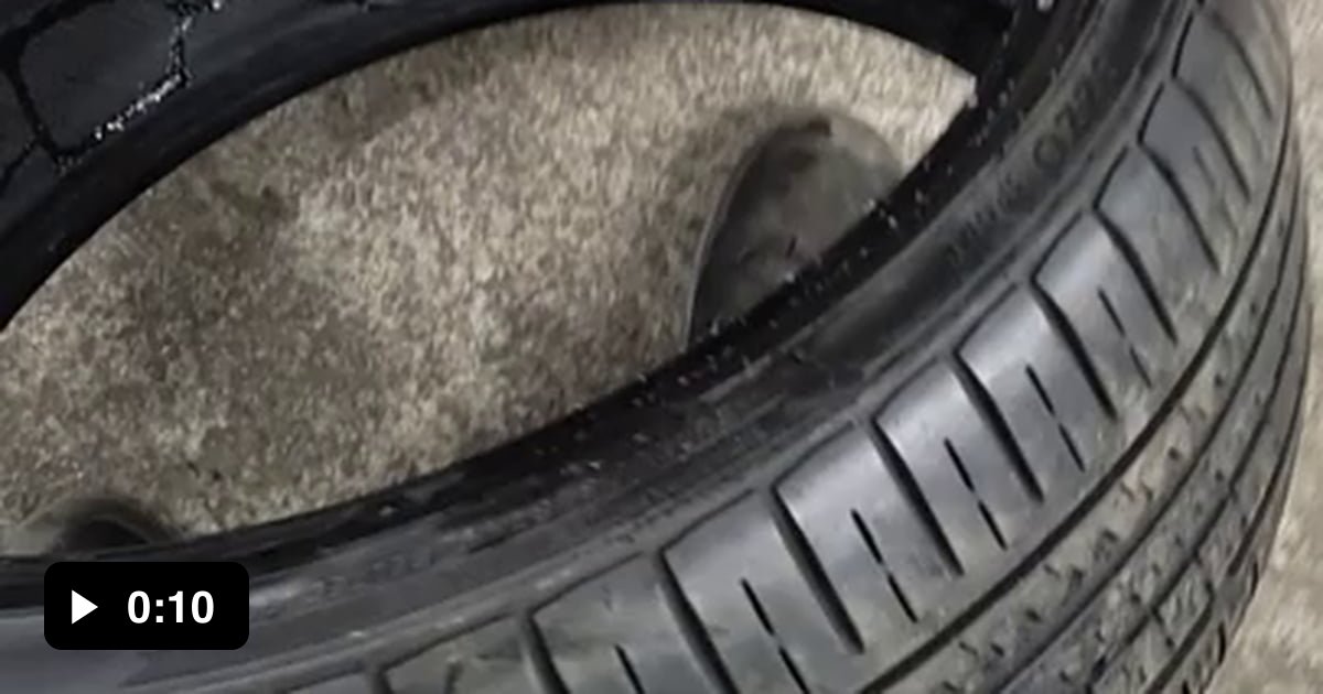 Empty tire leaks air - 9GAG