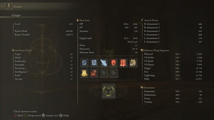 Strength, Dexterity, Intelligence, Faith, or Arcane? Just curious to ...