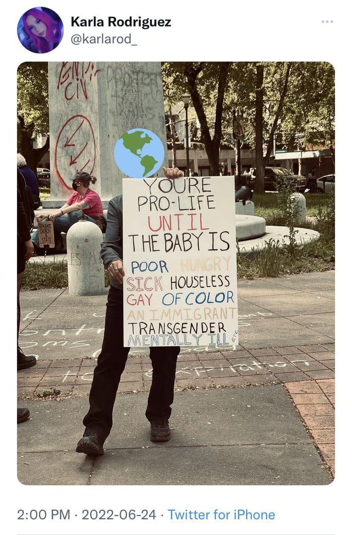 Pro-life until life actually starts. - 9GAG