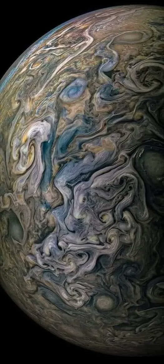 This close view of Jupiter was captured by Juno. Credit: NASA , JPL ...