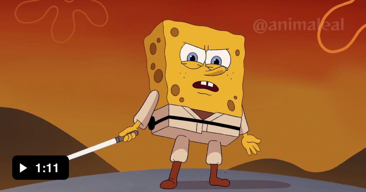 Obi-Wan vs Anakin but it's Spongebob vs Patrick - 9GAG