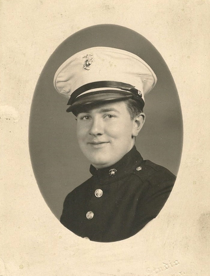 Future infamous director Ed Wood, who enlisted in the U.S. Marine Corps ...