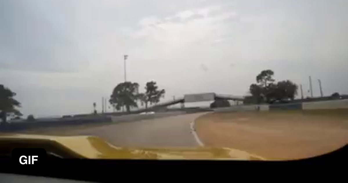 Race car's breaks fail - 9GAG