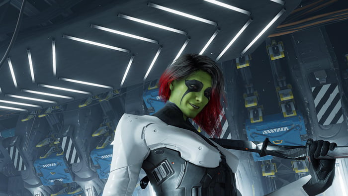 Gamora looks amazing in Marvels GOTG :D - 9GAG