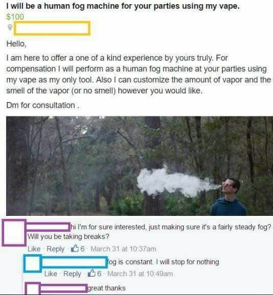 Human fog machine - 9GAG