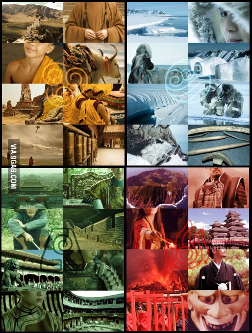 The cultures which inspired Avatar: The Last Airbender - 9GAG