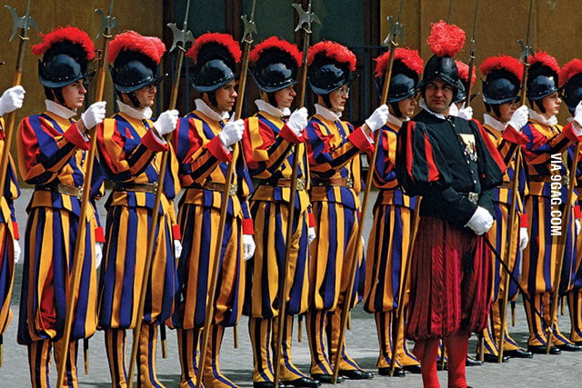 I heard you guys like special forces. The papal guards (swiss guards ...