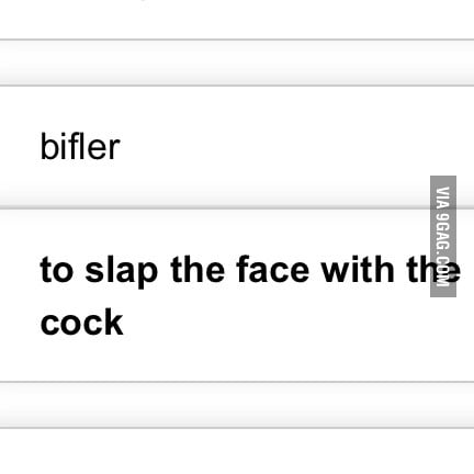 This is the meaning of the french word 'bifler' - 9GAG
