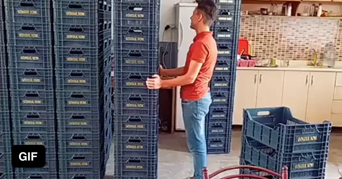 Arranging the crates! - 9GAG