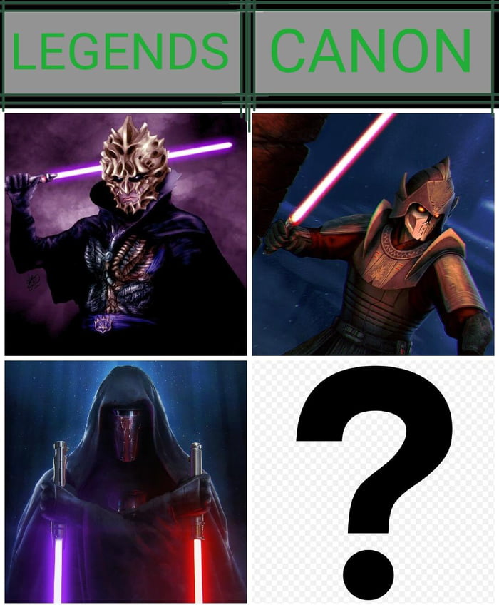 Darth Bane in canon looks completely different than his Legends ...