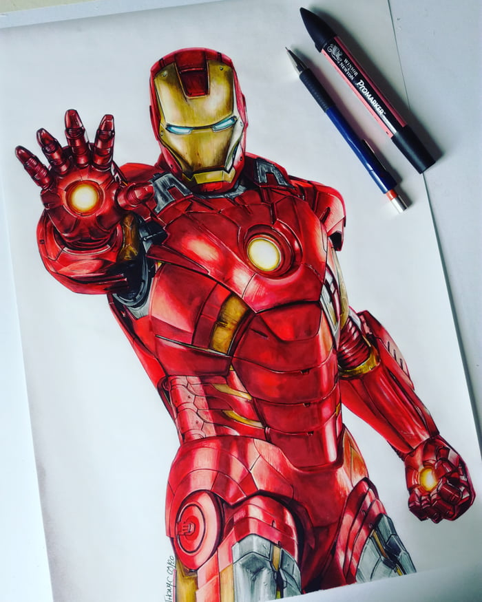 Ironman drawn by Anthony-C/Me, 2020. - 9GAG