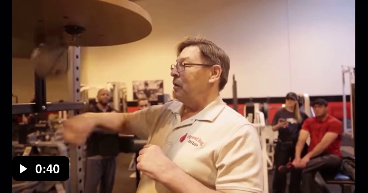 Alan Kahn, the author of Speed Bag Bible, giving a quick speed bag ...