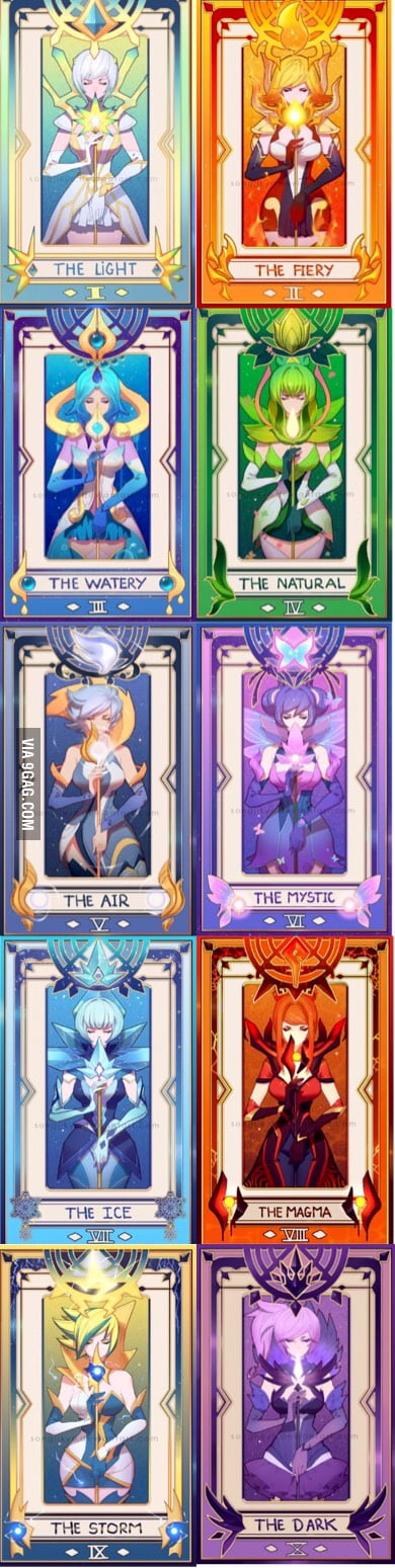 The 10 Forms of Elementalist Lux. Clow Cards inspired Design - 9GAG
